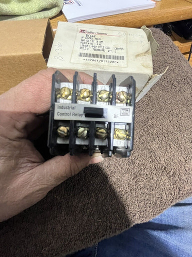 Bf44F Bf Control Relay 300 Volt Ac10 Amp 4 Poles 120/60 110/50 Cycle ...