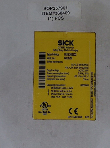 Sick Ue48-20S3D2 Safety Relay In Box - Industrial Lynx