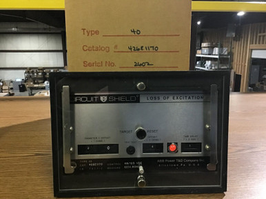 Abb Circuit Shield 426E1170 Loss Of Excitation Relay 48/125V Dc 120V ...