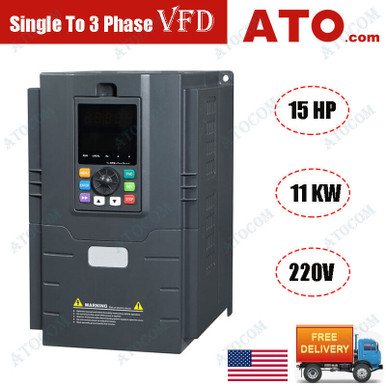 Ato Single Phase To 3Phase Vfd 11 Kw 15Hp 220V Variable Frequency Drive Inverter - Industrial Lynx