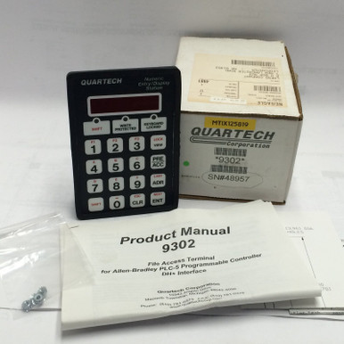 Quartech 9302 Operator Interface Numeric Entry Display Station ...