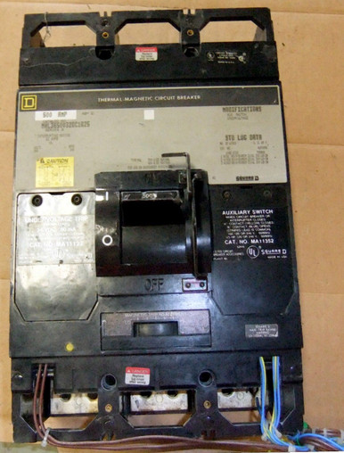 Square D 500A Circuit Breaker Mhl3650032Dc1625 - Industrial Lynx