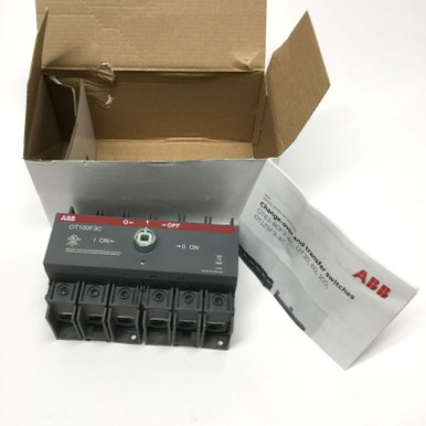 Abb Ot100F3C Manual Change-Over Transfer Switch, 3-Pole, 100A 600Vac ...
