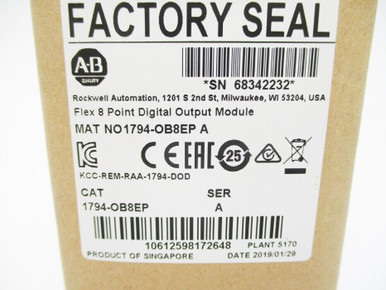 Allen Bradley 1794-Ob8Ep Ser A Flex 8 Point Digital Output Module ...