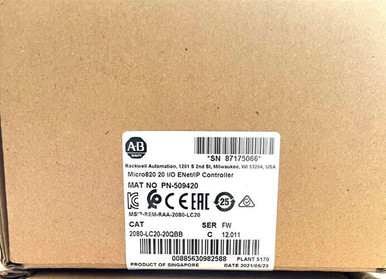 Allen Bradley Micro820 Plc 2080-Lc20-20Qbb Ethernet I/P Controller ...