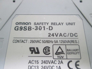 omron g9sb-301-d safety relay unit 24vac/dc - Industrial Lynx