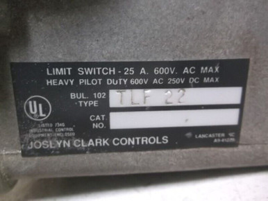 Joslyn Clark Tlf 22 Limit Switch Control - Industrial Lynx