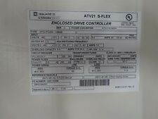 square d atv21hu40n4 s-flex enclosed drive controller 460v 3ph ...