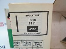 Asco 8210 8211 2-Way Internal Pilot Operated Solenoid Valves ...