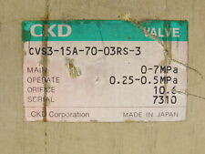 Ckd Cvs3-15A-70-03Rs-3 High Pressure Air Operated 3-Way Valve ...