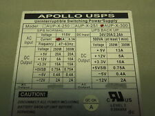 Apollo Aup-X-300 Uninterruptible Switching Power Supply Usps 115Vac 6A ...