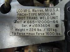 Milco Robotic Resistance Spot Welding Gun Roman 150Kva Transformer Tdc ...
