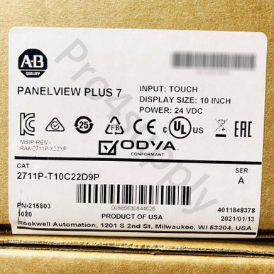 2711P-T10C22D9P Ser A Allen Bradley Panelview Plus 7 Graphic Terminal ...