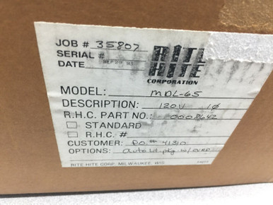 Rite Hite 120Vac Inside Common Lite Control Box Mdl-65 - Industrial Lynx