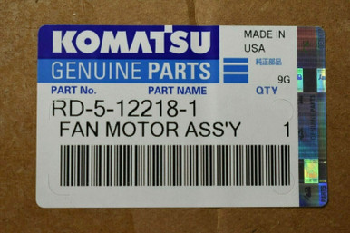 Komatsu Rd-5-12218-1 Fan Motor Assembly Oem Part - Industrial Lynx