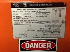 Square D 15Kv,Cat#15T76H 3 Phase Insulated Transformer - Industrial Lynx