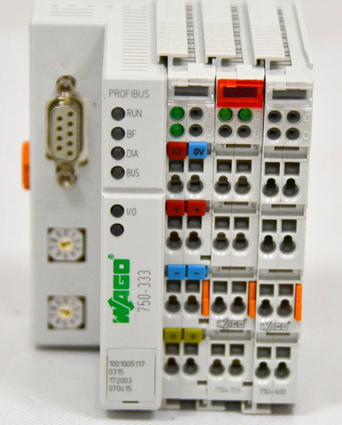 Wago 750-333 Profibus Fieldbus Coupler Module 750333 W/750-513 & 750 ...
