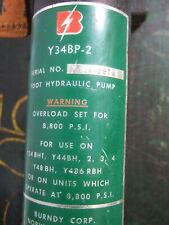Burndy Y34Bp-2 Foot Hydraulic Pump Crimper Overload Set For 88000 Psi ...