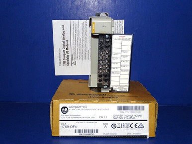 Allen Bradley 1769-Of4 /A Analog Output 0 Minute Run-Time - Industrial Lynx