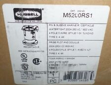 Hubbell M5200Rs1 200-Amp Marine Pin&Sleeve Generator Receptacle 200A 4P ...