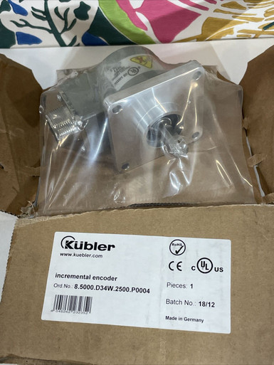 Kubler Incremental Encoder 8.5000.D34W.2500.P00004 Square Flange 10Mm ...