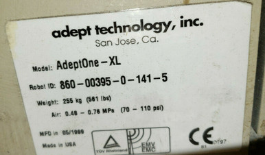 Adept Technology Adeptone-Xl Robot 860-00395-0-141-5 (See Description ...