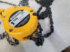 Harrington Cf4-5384 1 Ton Manual Chain Hoist 10' Lift W/ Pull Chain ...