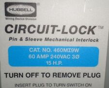 Hubbell Hbl460Mi9W 60-Amp Pin&Sleeve Mechanical Interlock 60A 240Vac 3P ...