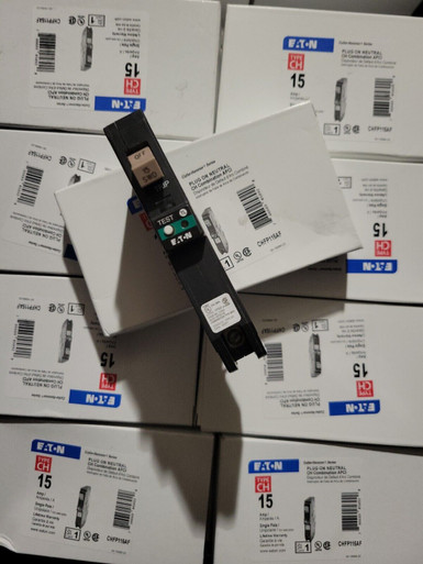 Chfp115Af 10 Pcs Eaton Cutler Hammer 15 Amp Plug On Arc-Fault Circuit ...