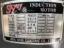 Skyey Induction Motor 5Hp 3Phase 220/440V 4Poles 60Hz 900/7200Rpm 18/9A ...