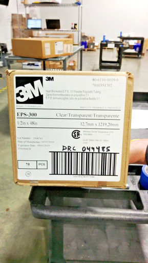 3M Eps-300 Heat Shrink Tubing Clear 3:1 1/2"X48" Box Of 75 - Industrial ...