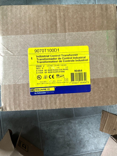 Square D 9070T100D1 Industrail Control Transformer 220/440 - Industrial ...