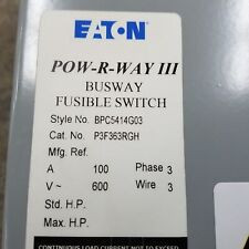 Eaton P3F363Rgh Pow-R-Way Iii Fusible Busway Switch, 100A, 600V, 3Ph ...
