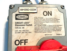 Hubbell Enclosed Disconnect Switch Circuit-Lock Hblds3 Non-Fusible ...