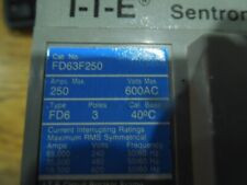Siemens / I-T-E Cat. No. Fd63F250 Sentron Series Circuit Breaker Op ...