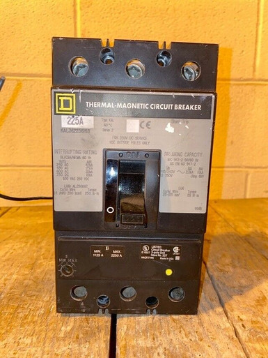 225A Square D Kal362256168 3 Pole Circuit Breaker - Industrial Lynx