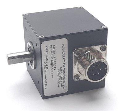 Accu-Coder 711-0010-S-S-6-S-S-N Incremental Shaft Encoder, 10Cpr, 5Vdc, 6-Pin - Industrial Lynx