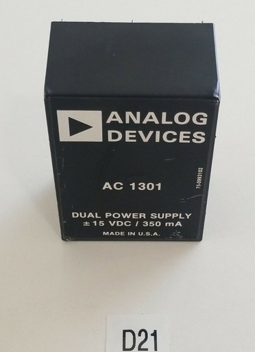 Analog Devices Ac 1301 Dual Power Supply 15Vdc/350Ma - Industrial Lynx