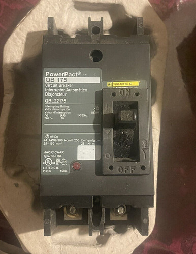 Qbl22175 Square D Feed-Thru 175 Amp 2 Pole 240V 1 Ph Circuit Breaker ...