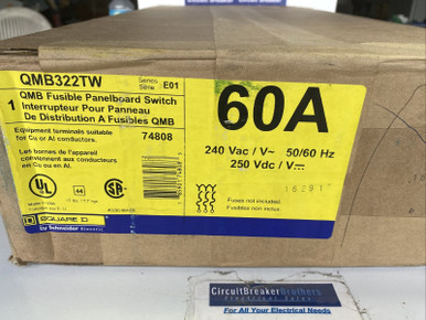 Square D Qmb322Tw 60 Amp 600 Volt 2 Pole Qmb Panel Mount Switch ...
