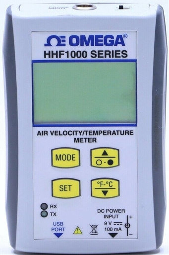 Omega Hhf1000 Series Hhf1001R-W Air Velocity/Temperature Meter ...