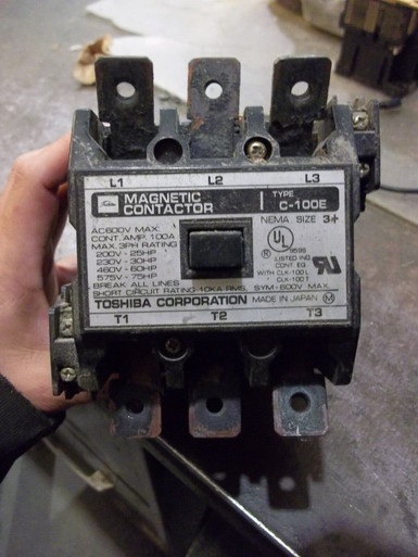 Toshiba C-100E Magnetic Contactor Size 3 600 Vac 100A (802 ...