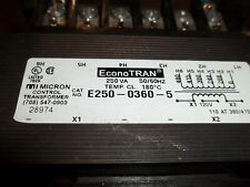 Micron E250-0360-5 Econo Tran Control Transformer 250 Va 50/60Hz ...