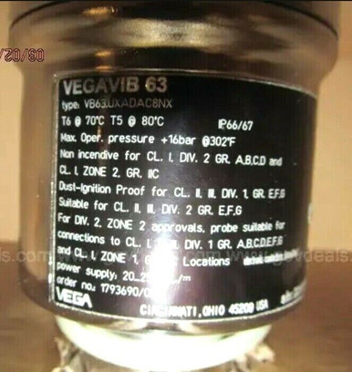 Vega Vegavib 63 Vibration Rod Level Switch Ip66/67 16Bar @ 302F Vb63 ...