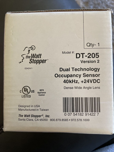 Wattstopper Dt-205 V2 Dual Technology Occupancy Sensor - Industrial Lynx
