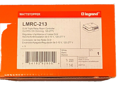 Wattstopper Legrand Lmrc-213 V3 Dlm Triple Relay Room Controller ...