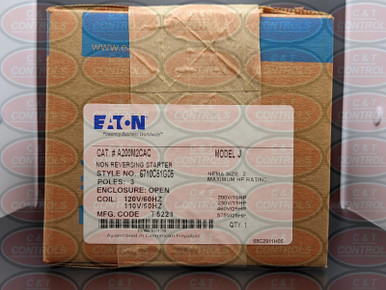 Eaton A200M2Cac A200 - Starter Size 2 Open 3 Pole 120V 60Hz Coil ...