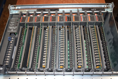 Allen-Bradley 1771-A3B1 12 Slot Chassis With 11 Modules & I/O Adapter ...