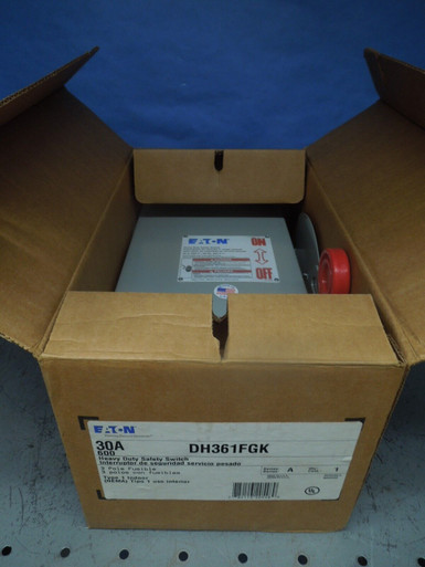 Eaton Dh361Fgk Heavy Duty Fusible Safety Switch 30A 3W 600V Nema 1 ...