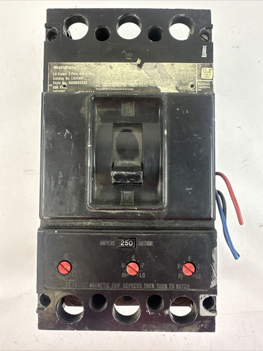 Westinghouse Lb3400F 600Vac 3P 400A Circuit Breaker Frame 250A Trip ...